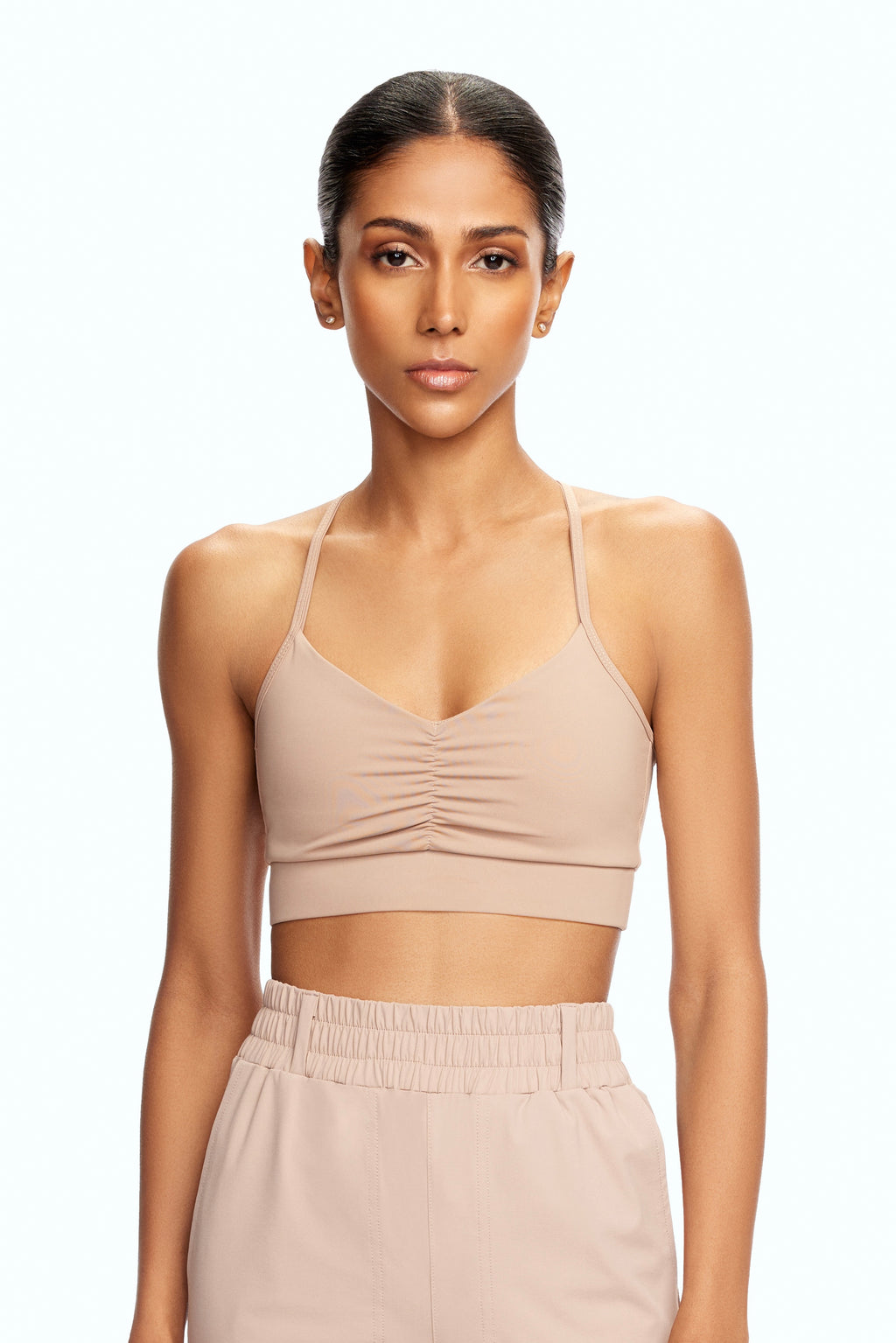 Ruched Reform Bra in Stone – Pace Active