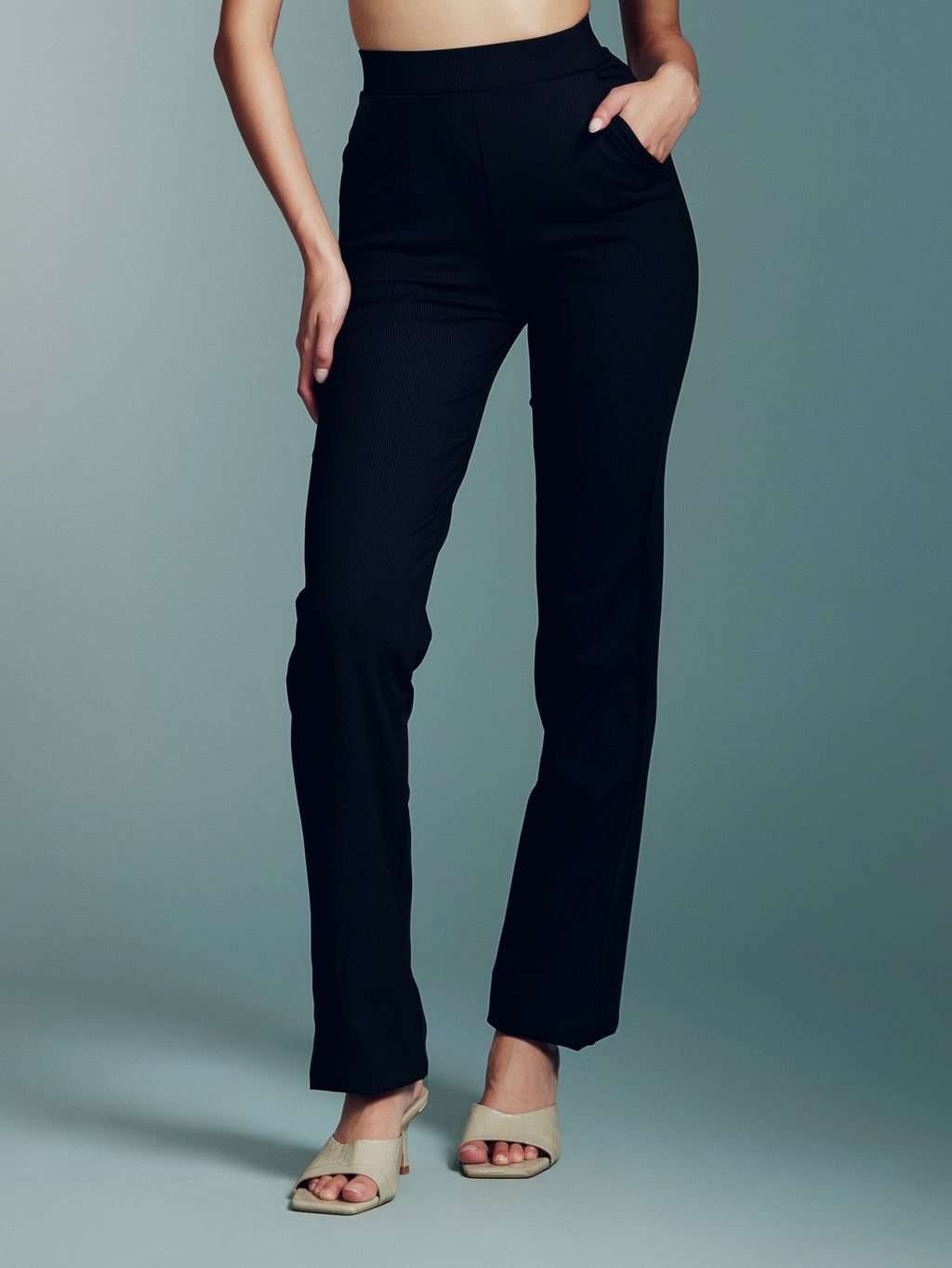 TechnicalRib Straight Leg pants in Onyx – Pace Active Designs Private ...