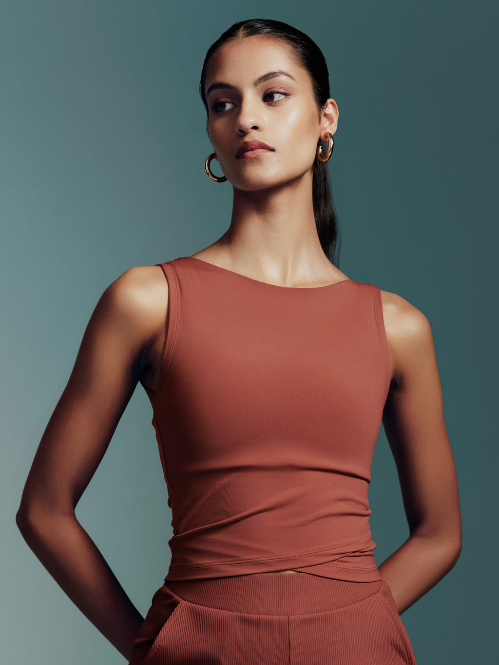 Melt Crossover Top in Clay – Pace Active Designs Private Limited