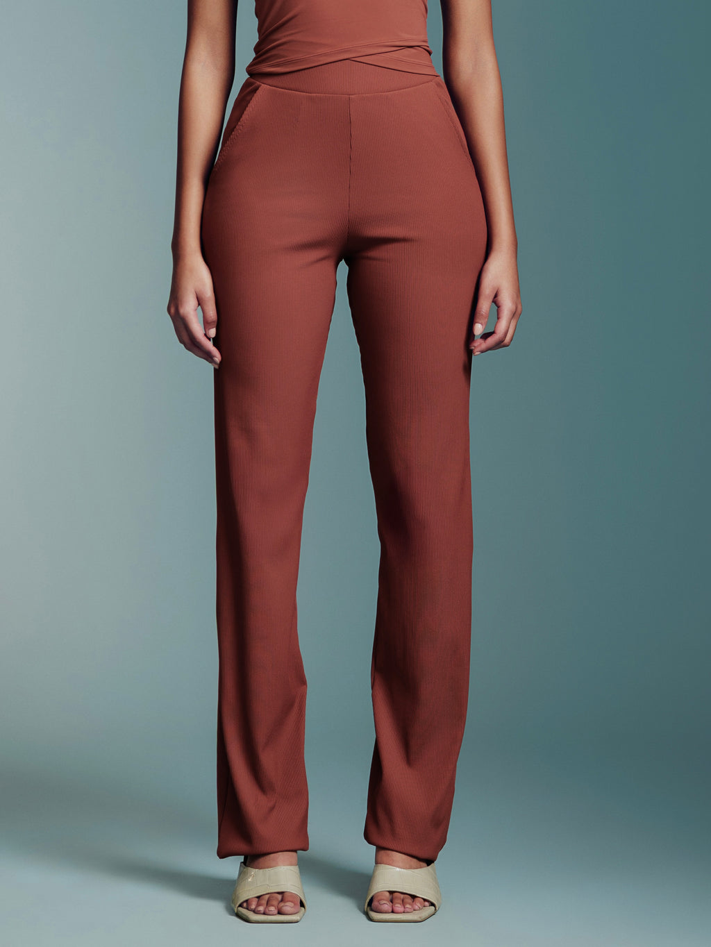 TechnicalRib Straight Leg pants in Clay – Pace Active